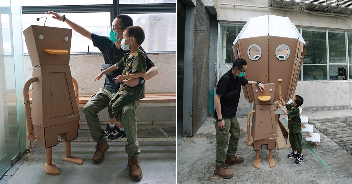 cutbored's DIY cardboard robots keep kids amused during lockdown