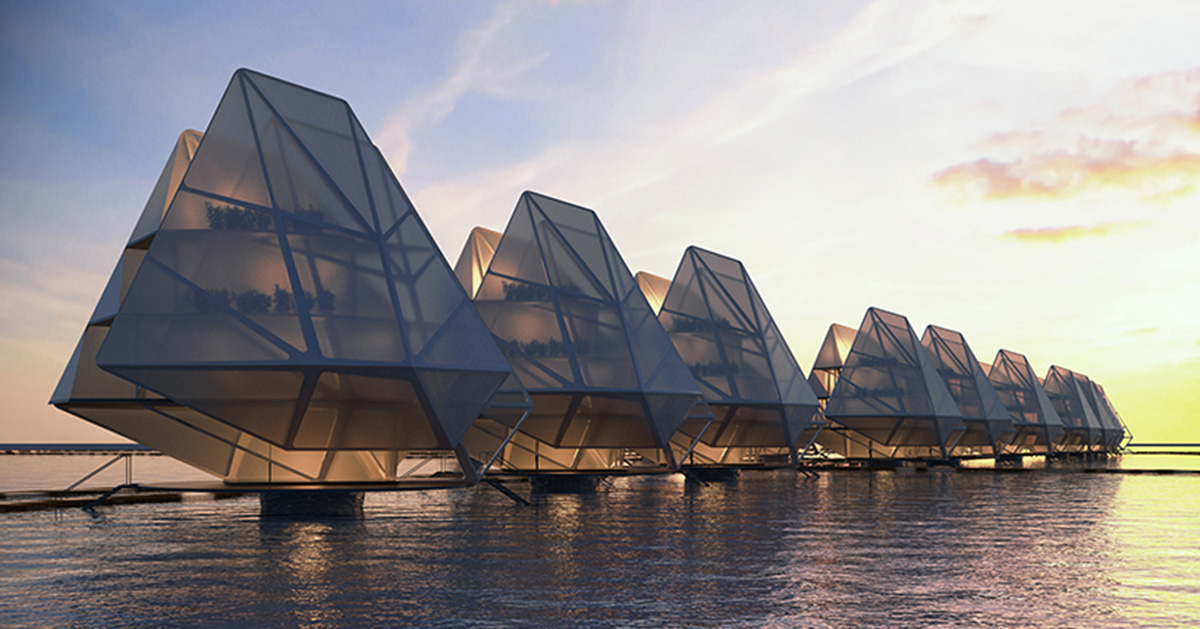 dada envisions modular floating dwelling units for coastal communities ...