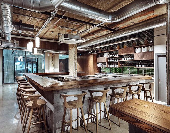 a unique bottle-shaped concrete screen separates the 'elementary' all ...