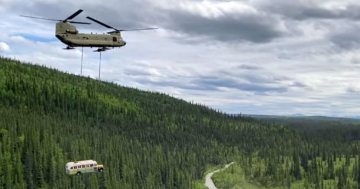 'into the wild' bus airlifted from remote alaskan landscape in light of ...