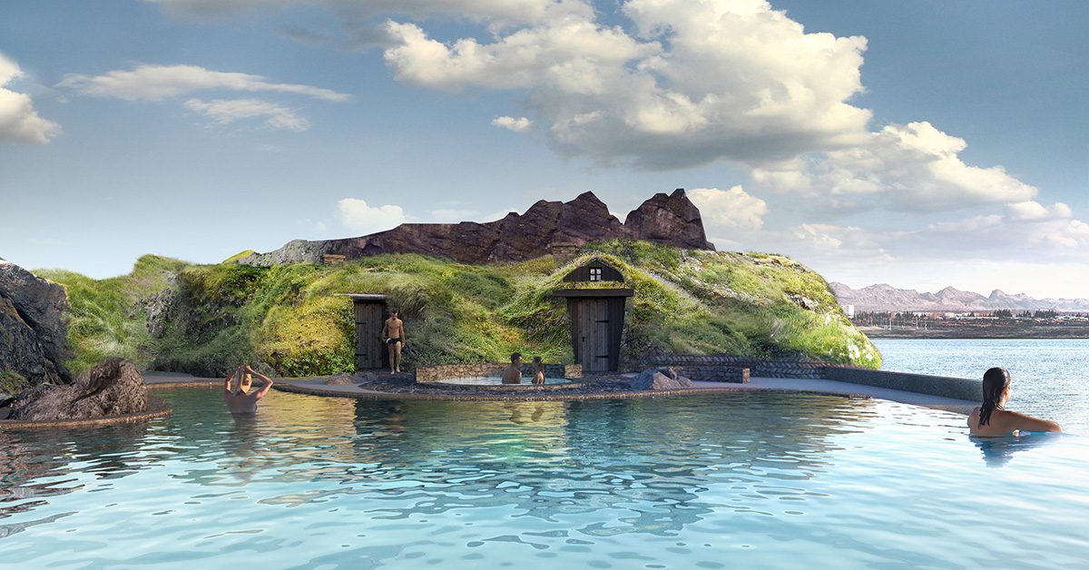 sky lagoon, iceland’s new geothermal lagoon featuring a swim-up bar ...