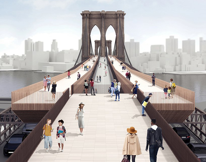 the proposal vertically and horizontally separates the pedestrian, bike ...