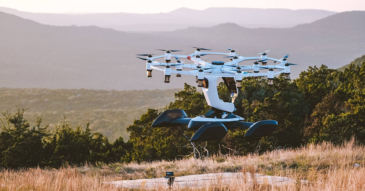 hexa by LIFT aircraft is a 18-rotor electric vertical takeoff and ...