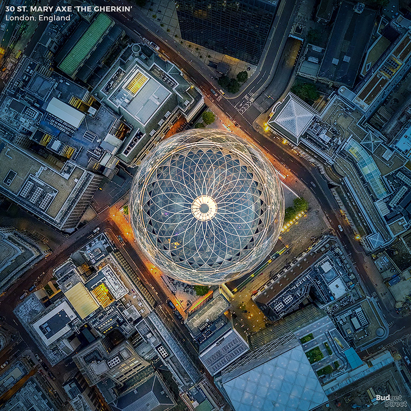 experience six landmark buildings from the perspective of an aircraft pilot