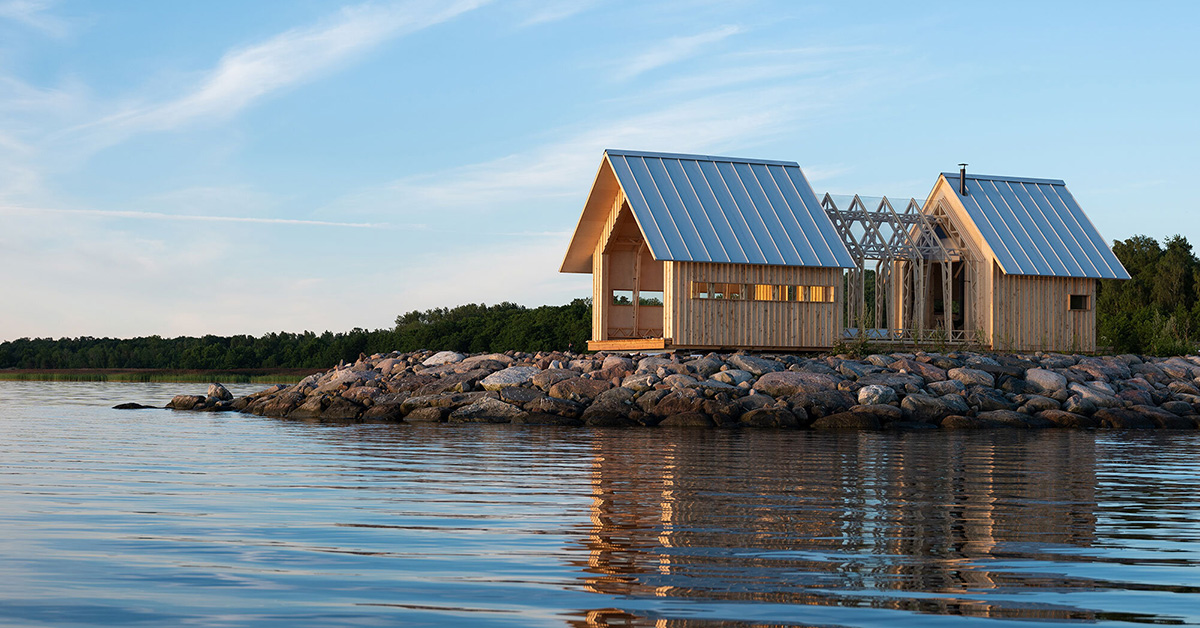 ANNA cabin by caspar schols slides apart to open itself to nature