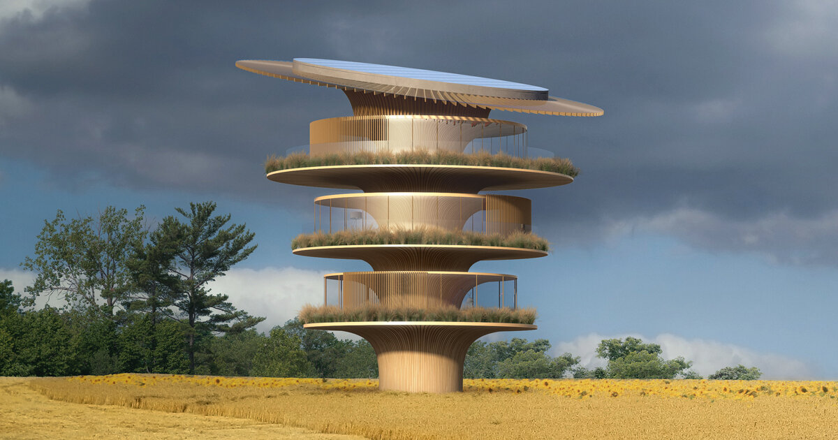 sunflower house is a carbon positive concept designed by koichi takada