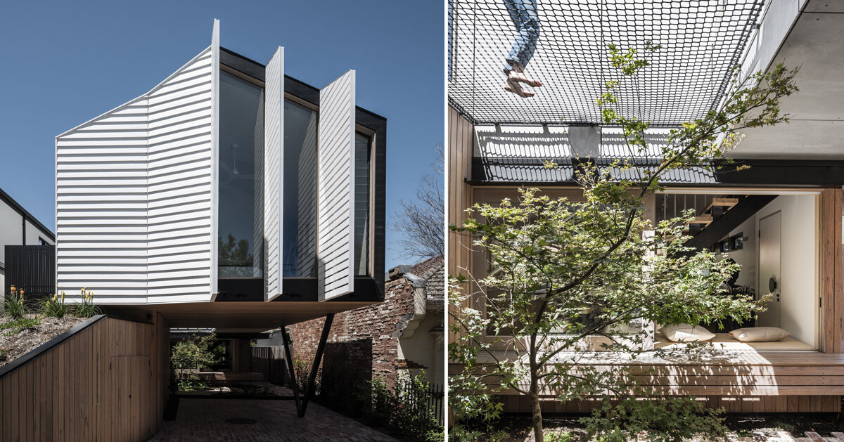 operable façade clads 'pop-up house' by figr architecture studio in ...