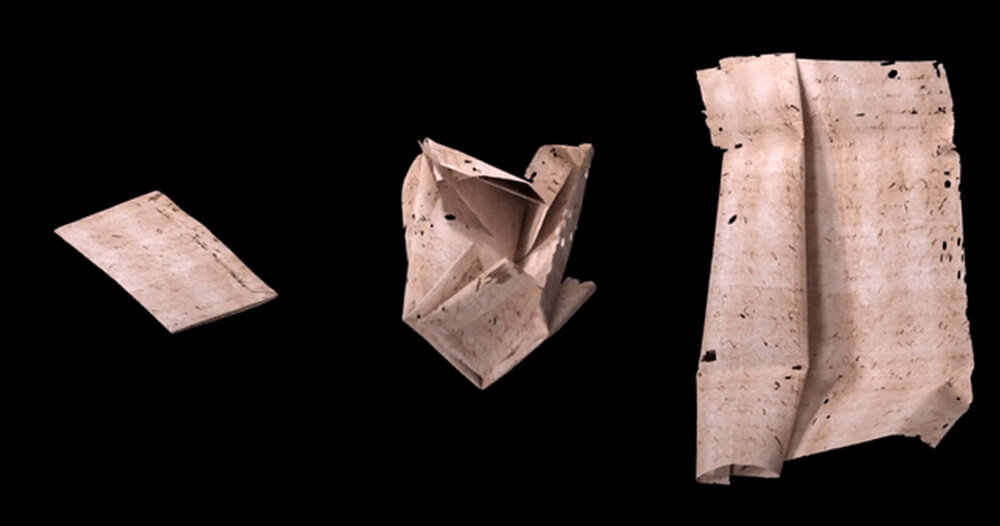 researchers virtually unfold a letter that had been sealed for centuries