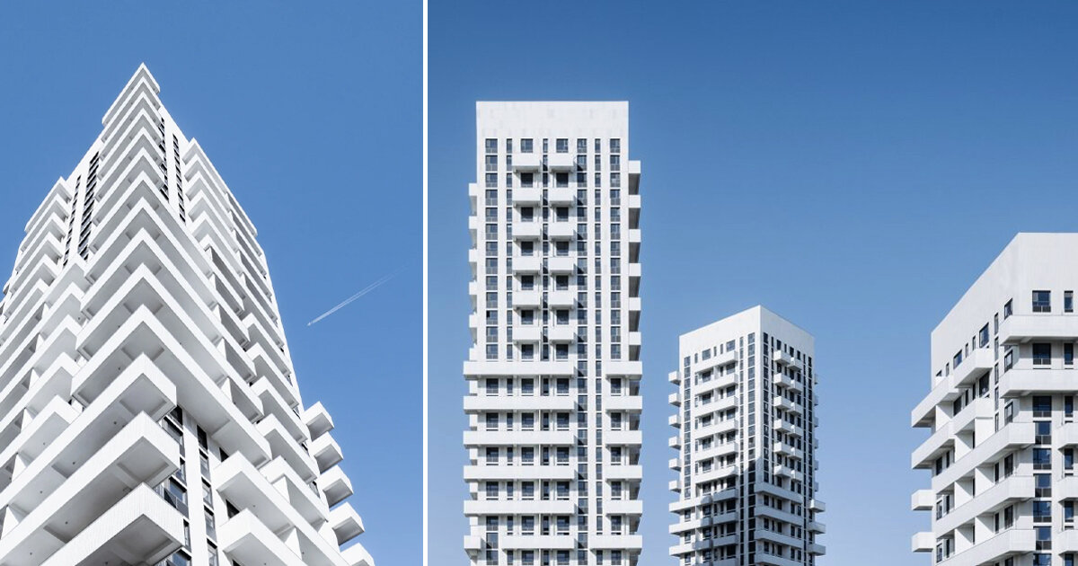 superimpose architecture shapes three residential towers in changzhi
