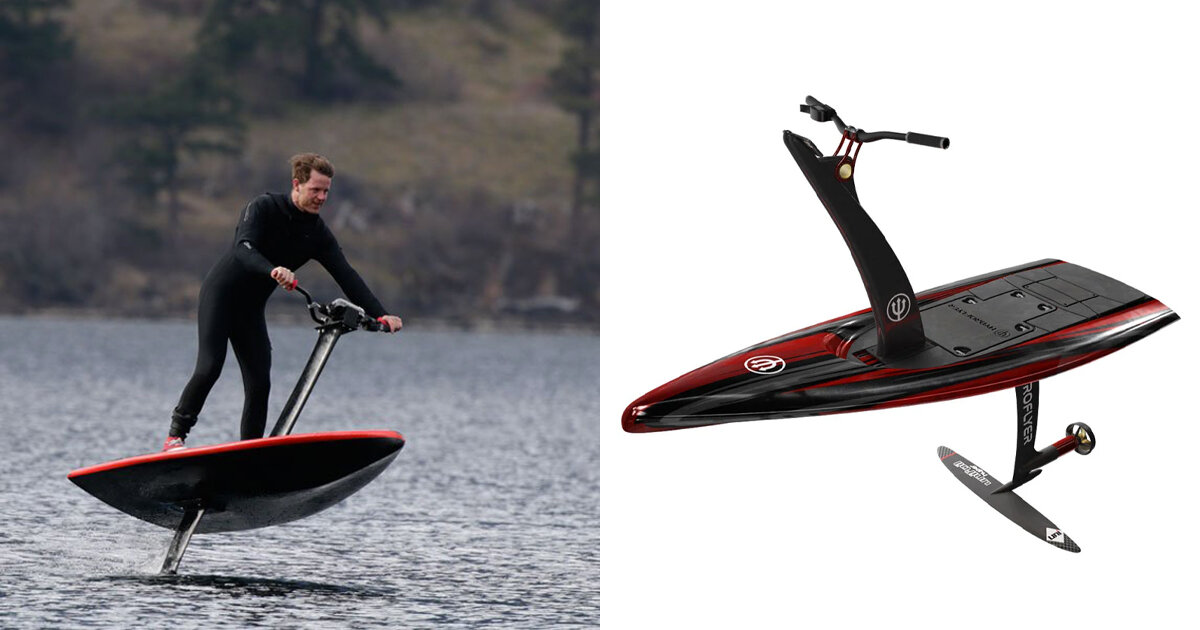 the hydroflyer eFoil features detachable handlebars for a safer ride