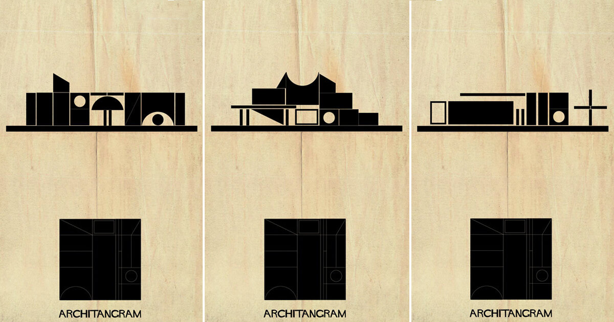 ARCHITANGRAM is a 23-piece puzzle for endless architectural creations