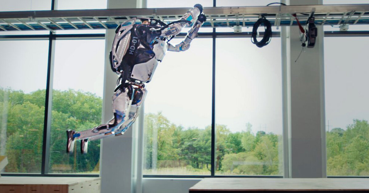 watch boston dynamics' most advanced humanoid atlas robot in action