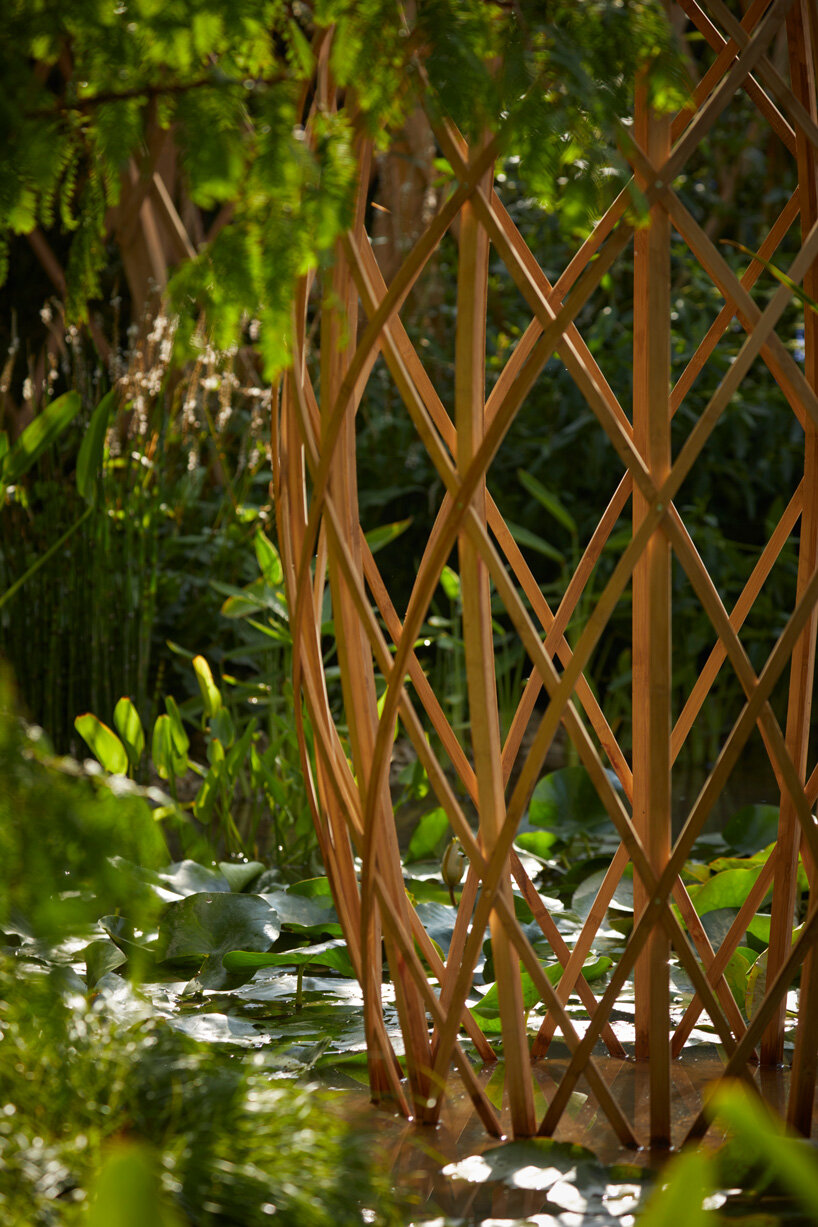 xylotek designs five bamboo towers at the 2021 RHS chelsea flower show