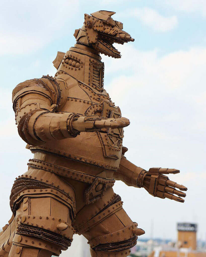 monami ohno carves out cardboards to form astonishing intricate sculptures