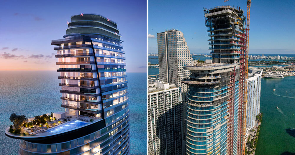 aston martin celebrates topping out of its residential skyscraper in miami