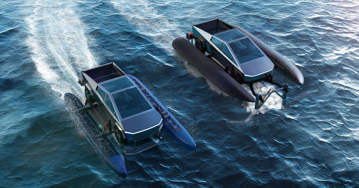 transforming tesla’s cybertruck into an amphibious, high-performance ...