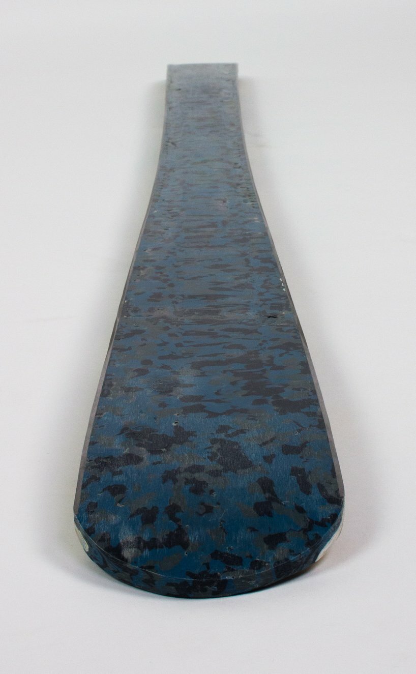 lars ljungkull turns plastic bags into sustainable skis with a marbled ...