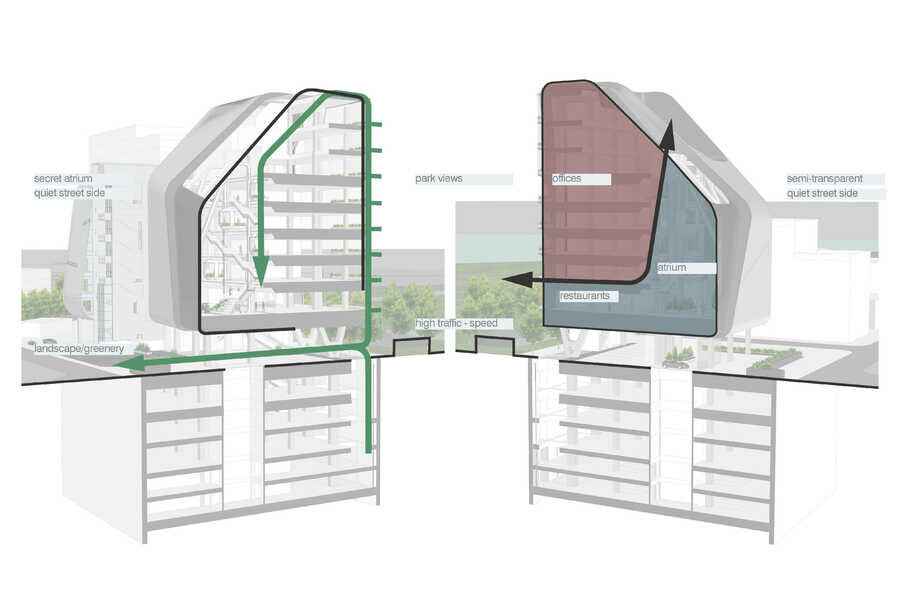 K-pop headquarters by UNStudio take shape as an urban speaker in seoul