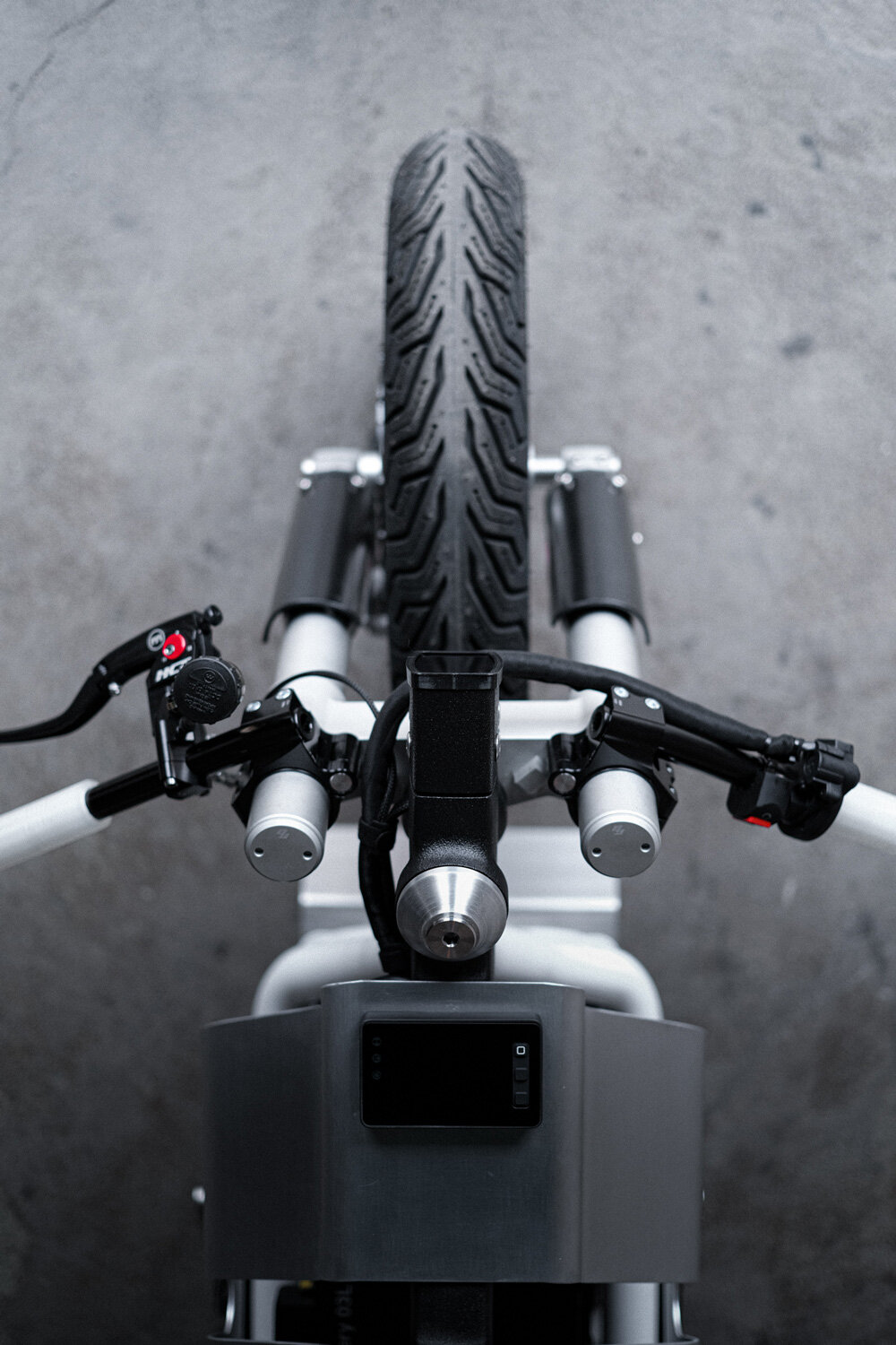 hookie’s electric, sci-fi motorcycle silver ANT is made specifically ...