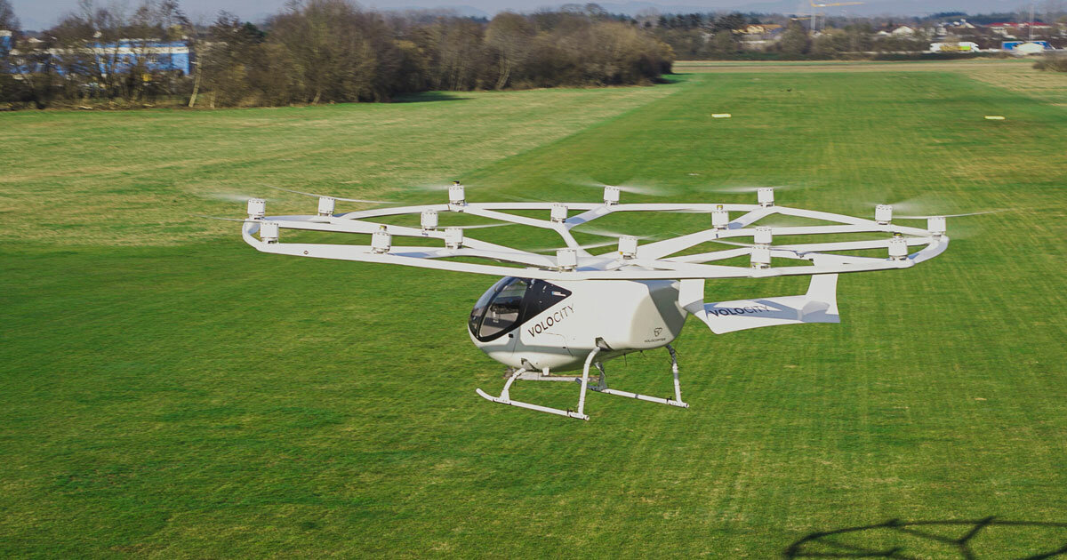 watch: volocopter tests its full-size air taxi prototype in maiden flight