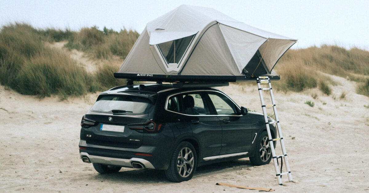 roof space one is a panoramic car tent that can be easily set up in ...