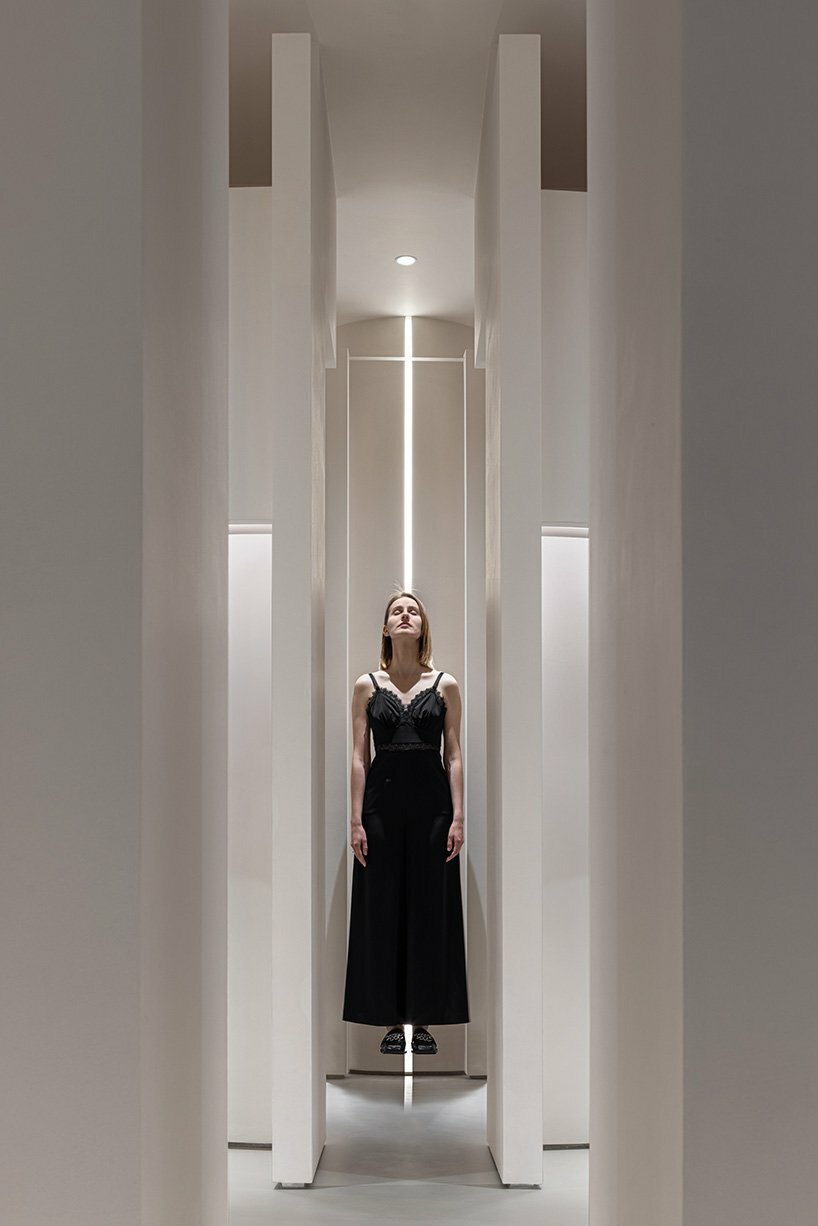 superimposed geometric forms compose MMC designs' boutique store