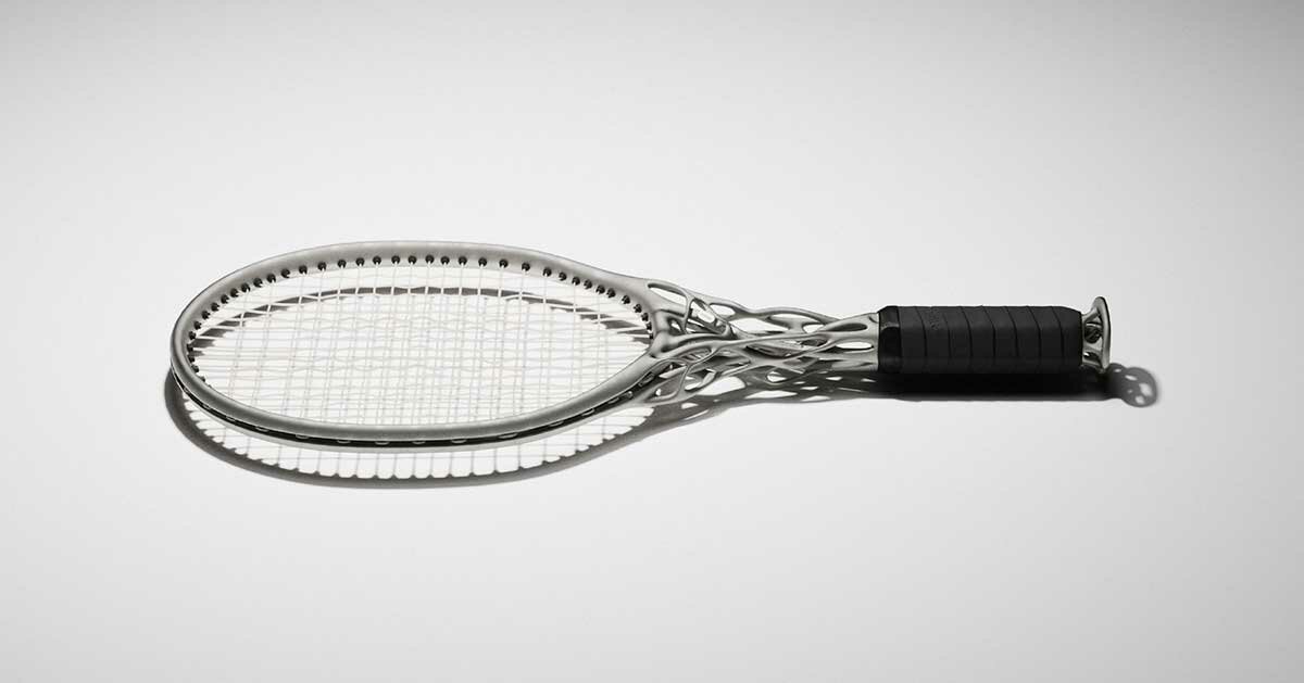 designed by AI, this tennis racket is a modern twist to the classic design
