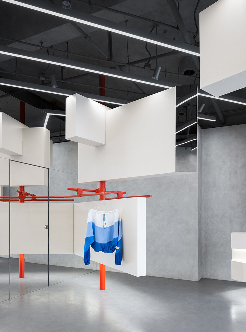 alternating patterns energize retail interior by ROOI in shanghai