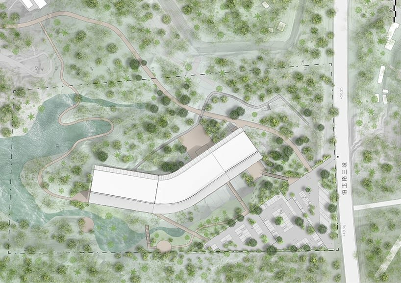 timber structure shapes trench-like cultural center on kinmen island