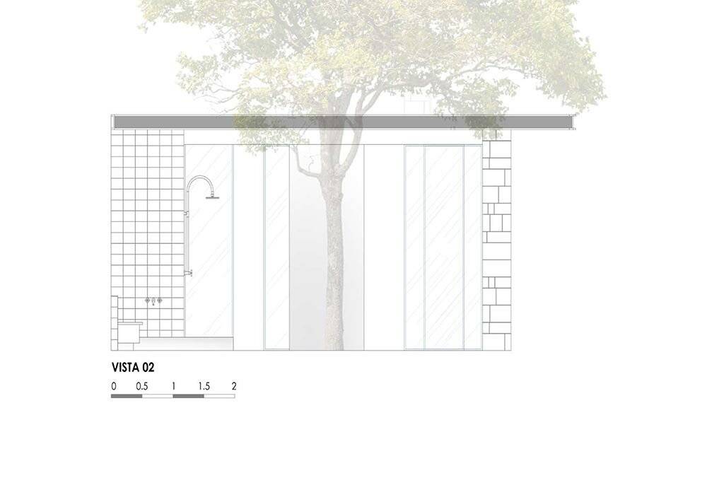 perforated louvers in corten steel clad getaway cabin in brazil