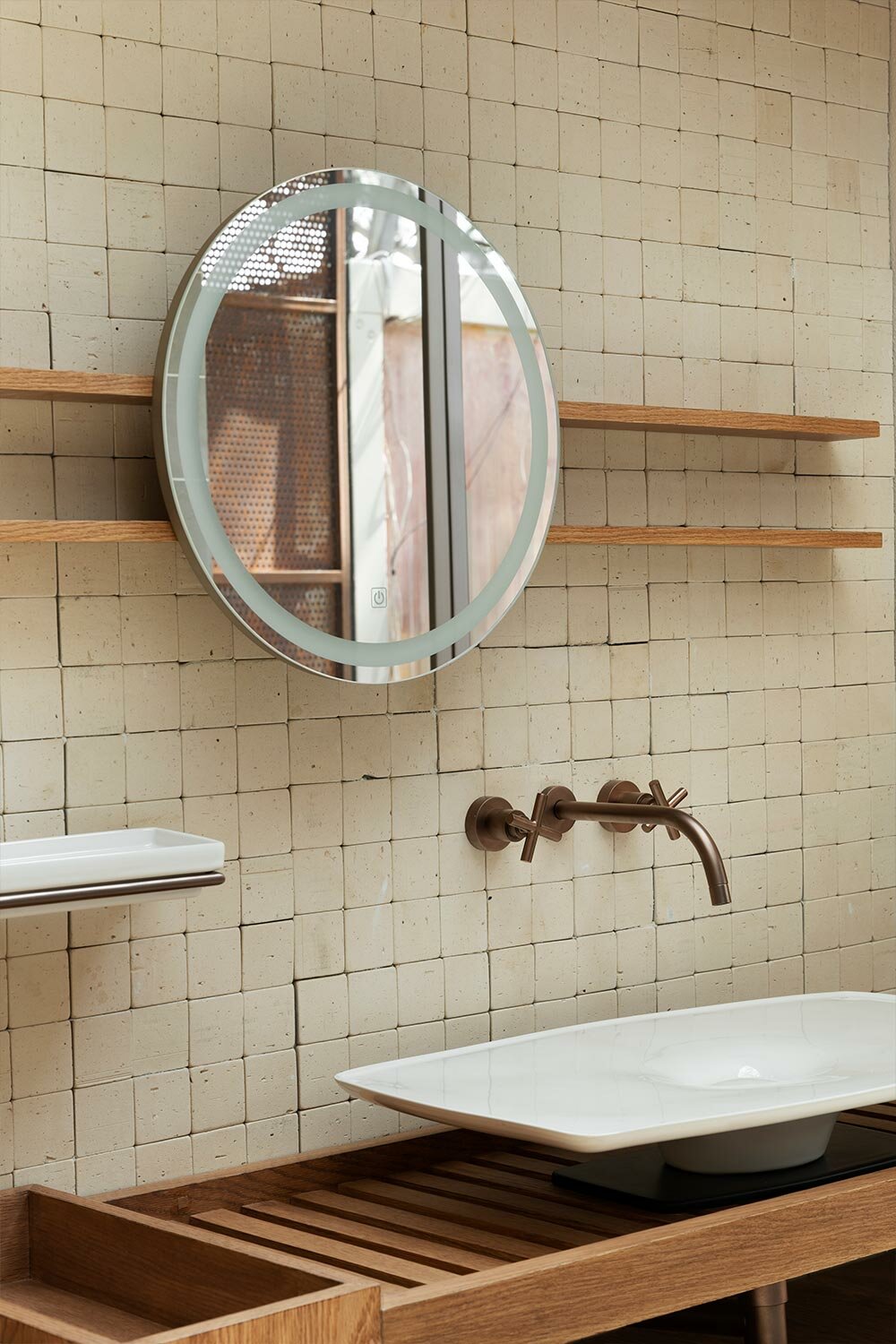 perforated louvers in corten steel clad getaway cabin in brazil