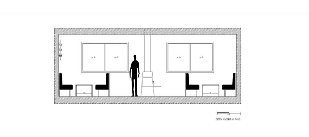 funnel-shaped cutouts finish snug restaurant in portugal