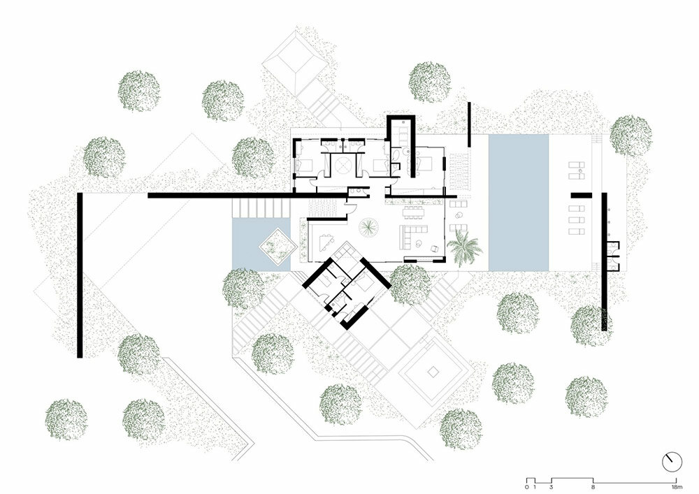 pavilion house in a small greek village establishes a dynamic solid ...