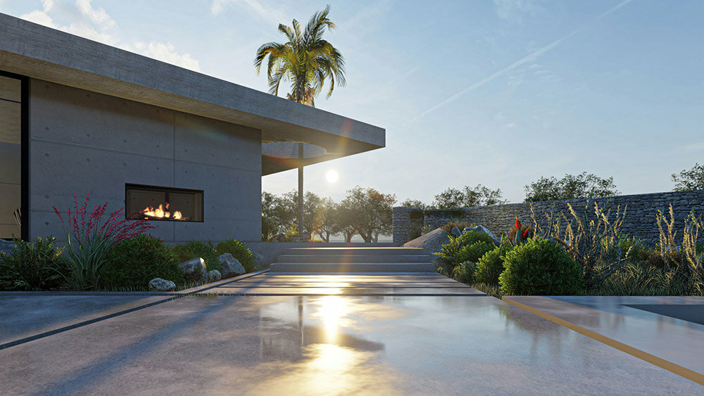 pavilion house in a small greek village establishes a dynamic solid ...