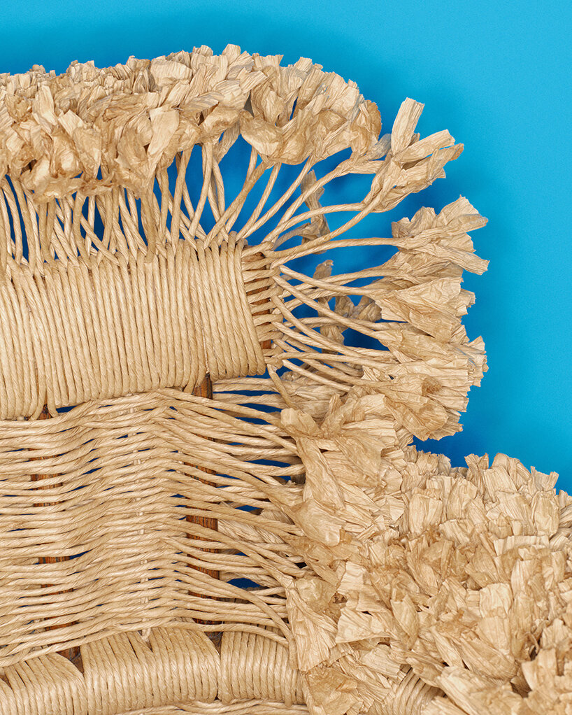 playful textures, colors + materials engulf LOEWE quirky chairs