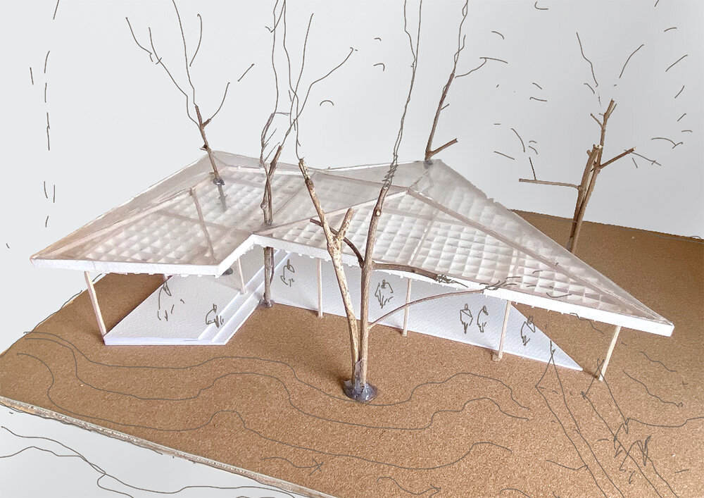 DDAP architect's jia pavilion encloses warm interiors in bali jungle