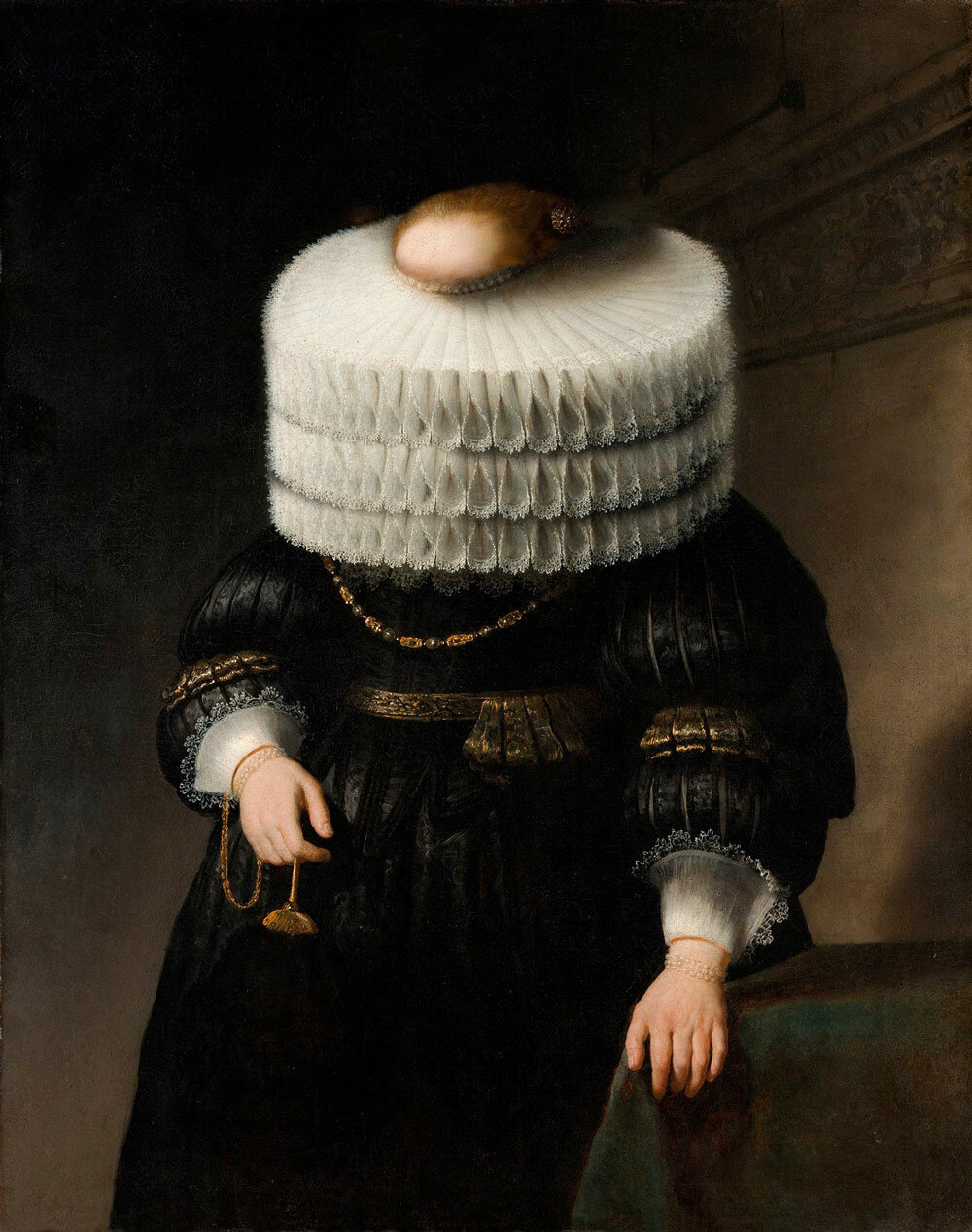 volker hermes's hidden portraits explore historical fashion through ...