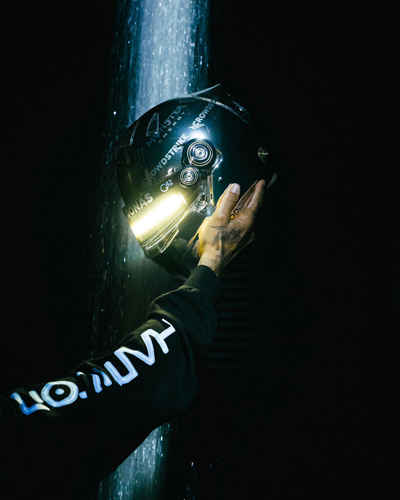 lewis hamilton x hajime sorayama for new glossy racing helmet