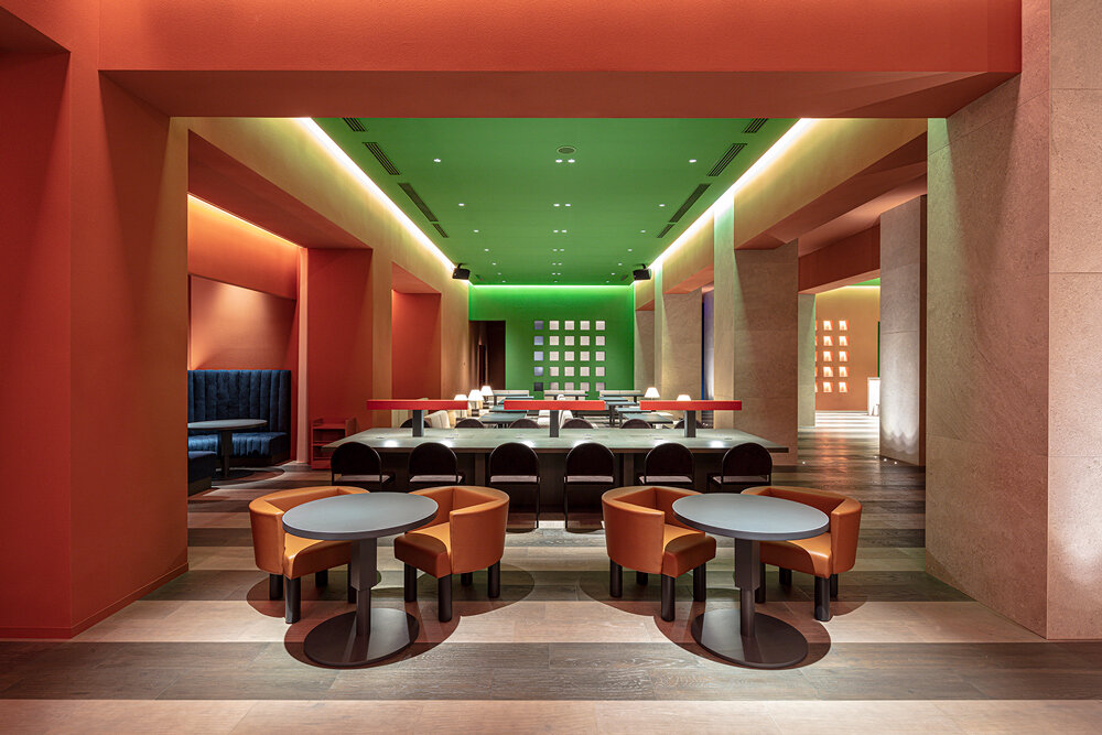 aldo rossi's hotel il palazzo in japan sees a bold transformation by uchida design