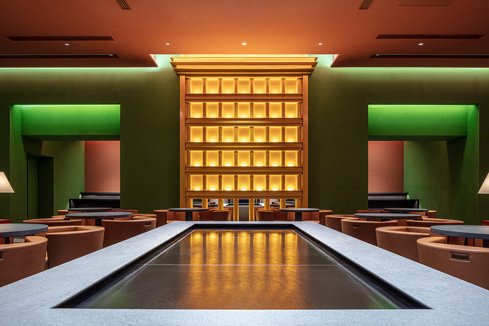 aldo rossi's hotel il palazzo in japan sees a bold transformation by uchida design