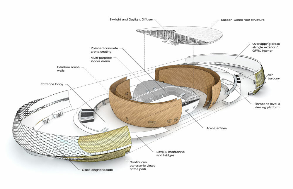 archi-tectonics' hybrid stadium in hangzhou takes cues from the chinese ...
