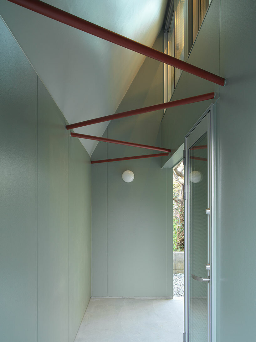 split-level platforms build up archidivision's dance floor house in tokyo