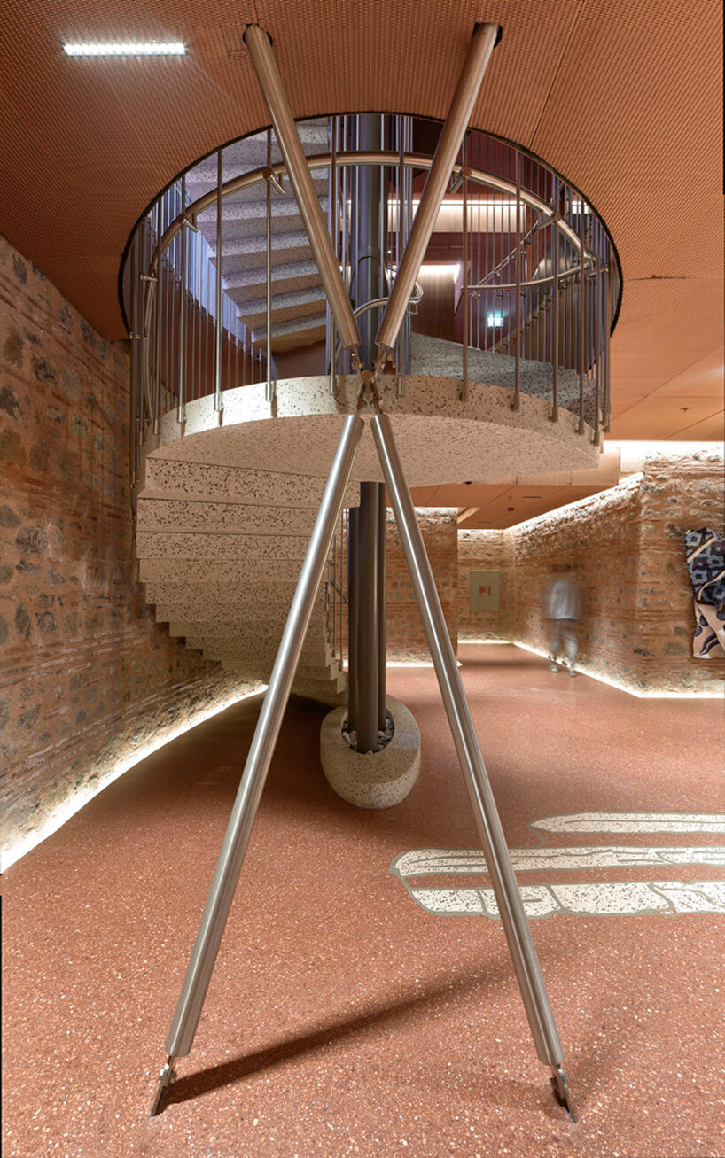 undulating steel canopy by GAD tops historic building in istanbul