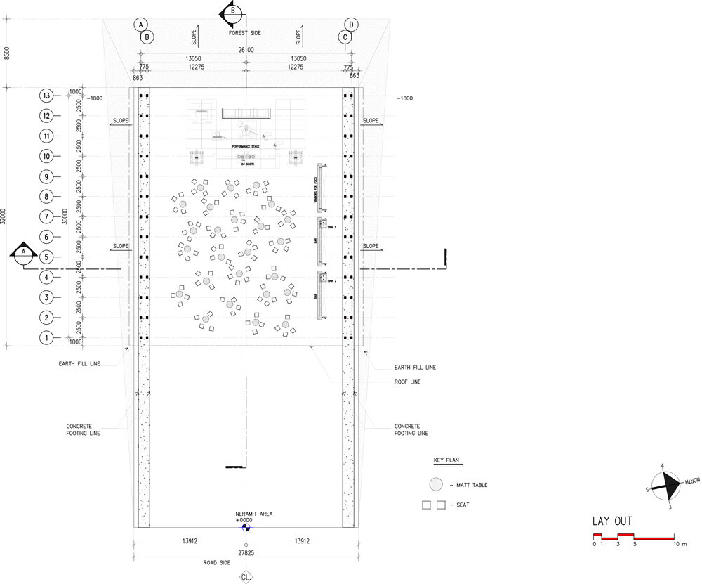 bangkok project studio constructs grand gable roof pavilion for thailand's festival