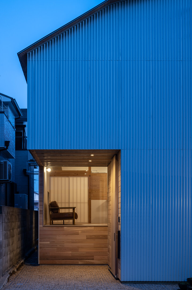 interconnected skipped floors outline compact toneyama house in japan