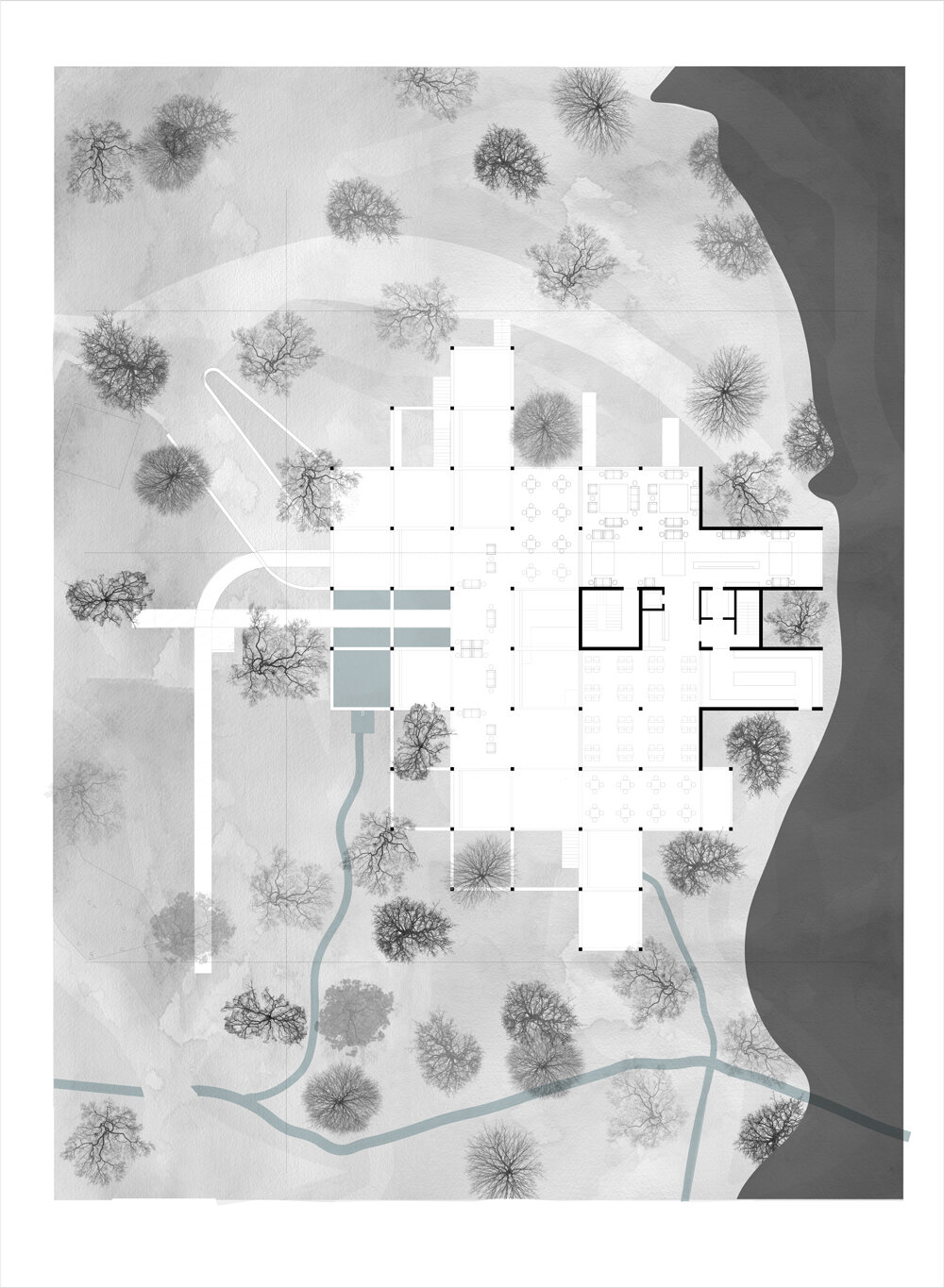 perched above valdosende's treetops, this eco resort brings nature indoors