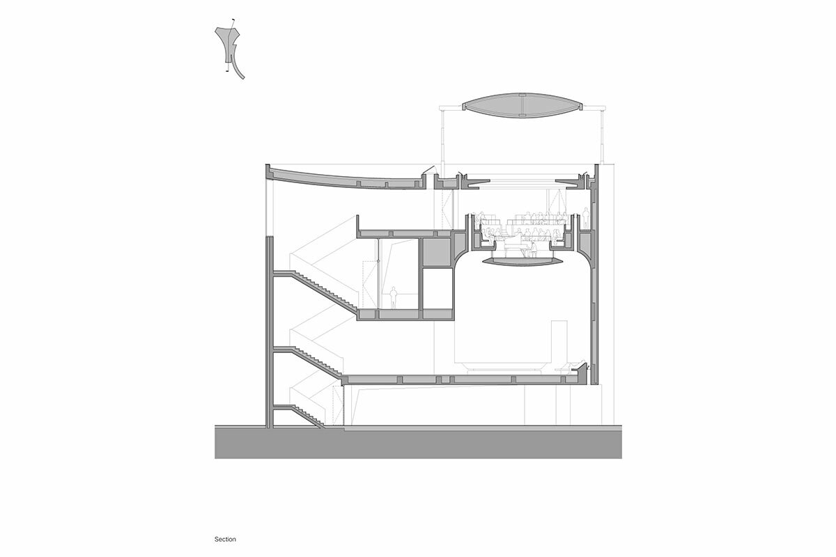 vector architects sculpts 'chapel of music' as minimalistic music box