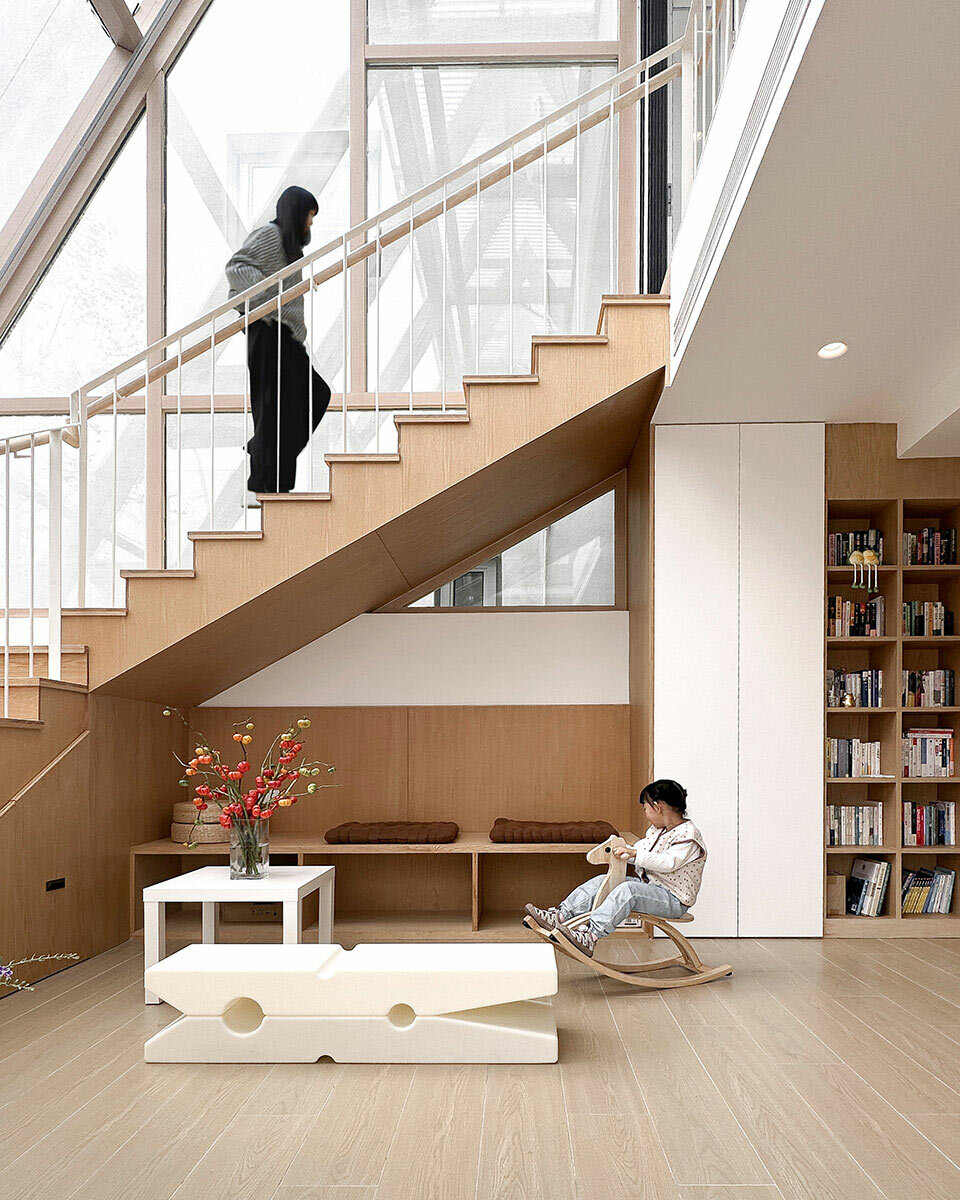 brick & cube architects' youli hotel glows within a mountain village