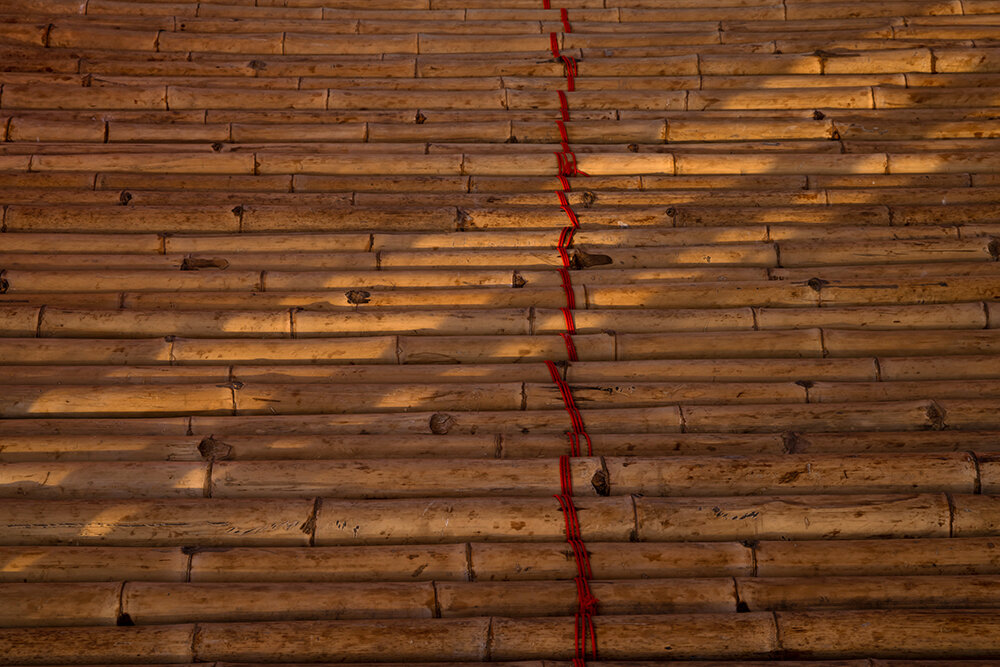 chat architects' oyster-tasting pavilion draws on traditional bamboo ...