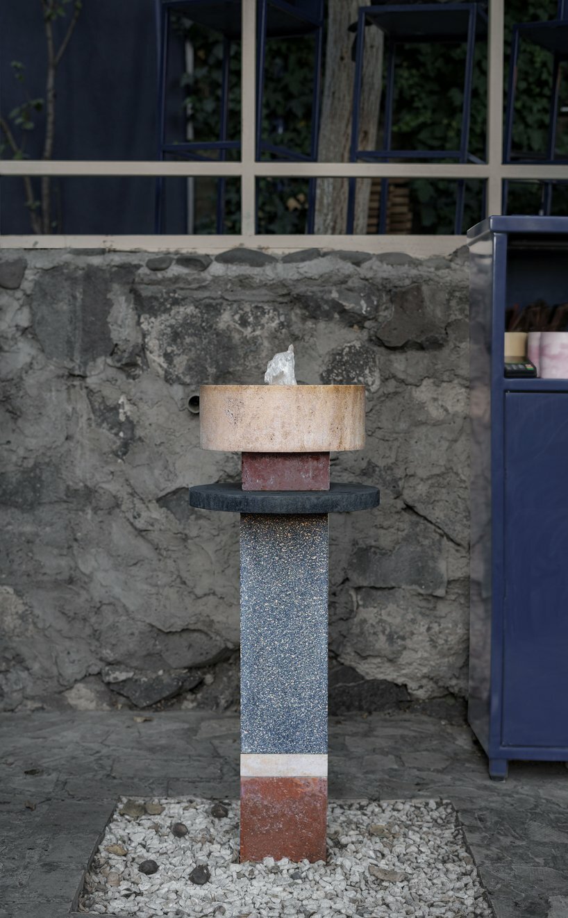 dalshe weaves flower motifs and natural stones into vibrant café in armenia